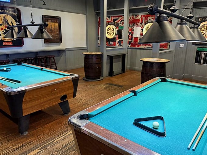 Every proper pub needs a game room where friendships are tested and legends are born nightly.