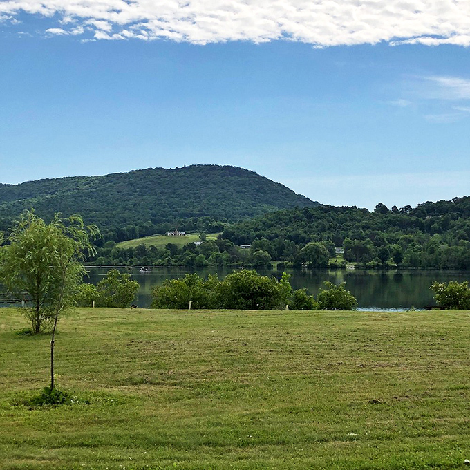 Rolling hills embrace the lake like a protective hug. This viewpoint makes even amateur photographers look like they know what they're doing.