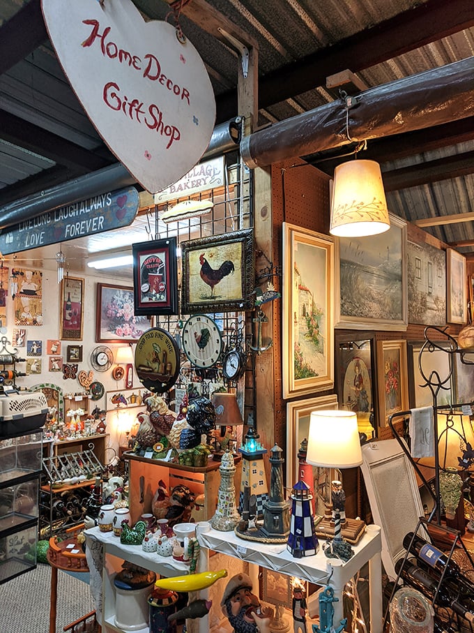 Rustic charm overflows in every corner where home decor meets country comfort in perfectly curated vintage displays.