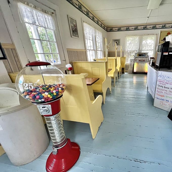 The counter where magic happens – four stools that have witnessed countless first dates, family outings, and "just because" treats.