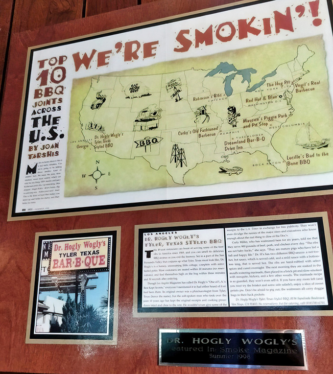 This "Top 10 BBQ Joints" map shows Hogly Wogly's in good company. BBQ geography might be America's most delicious cartography lesson.