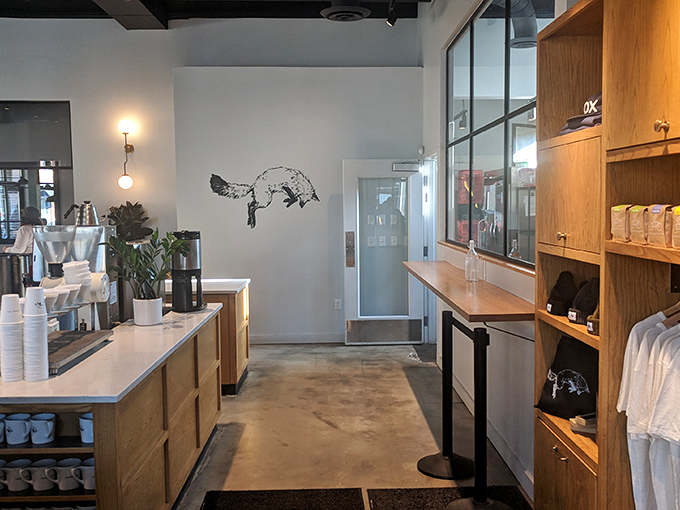 Minimalist design that lets the food be the star. That fox silhouette on the wall isn't just cute&mdash;it's watching to make sure you don't leave without dessert.