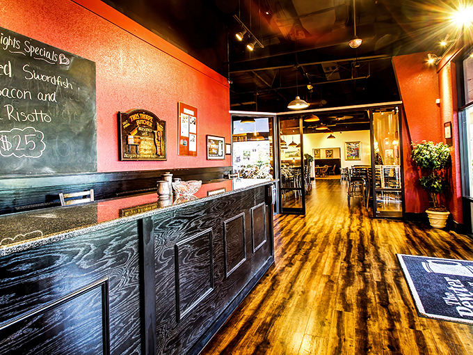 The warm wooden entryway feels like being welcomed into someone's home, if that someone happened to be exceptionally good at cooking prime rib.