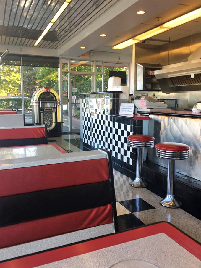 The counter seating and classic jukebox offer a time-travel experience to when diners were America's great social equalizers.