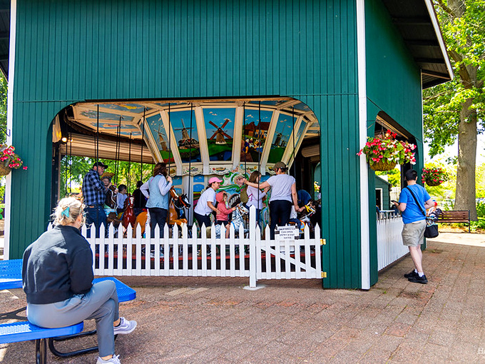 This charming carousel at Nelis' Dutch Village offers a whimsical spin through Netherlands culture—minus the international airfare and passport stamps.