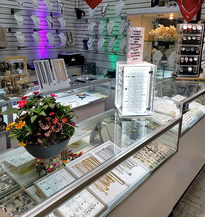 The jewelry counter sparkles with possibilities&mdash;where costume pieces mingle with the occasional genuine article waiting for a keen eye.