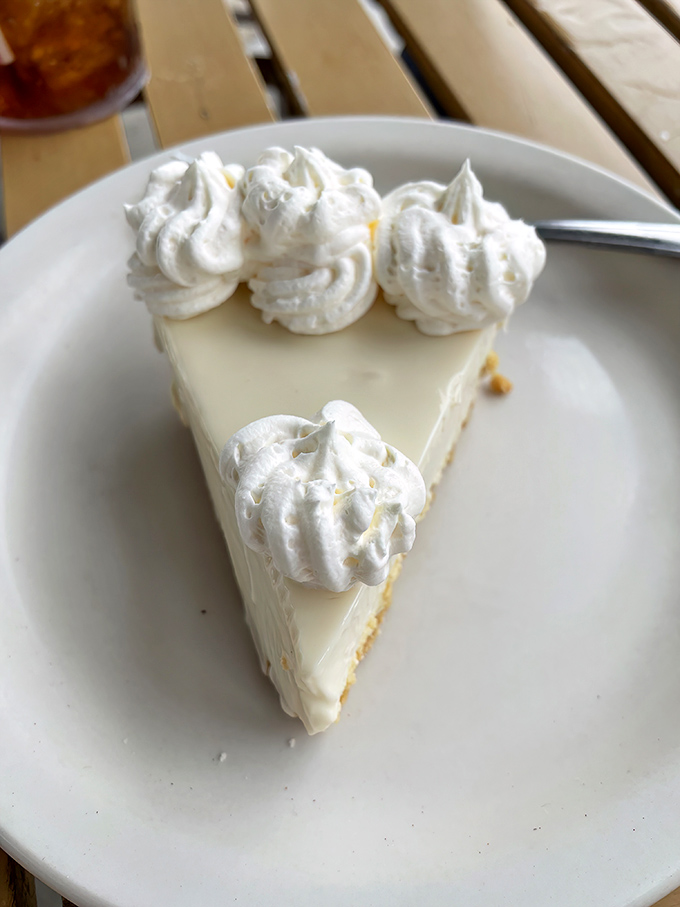 Key lime pie so authentically Florida, it practically comes with its own tiny palm tree and ocean breeze.