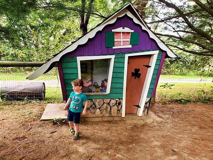 This cheerful watercraft seems ready to share tales of maritime adventures with a smile that would make the Chesapeake Bay proud.