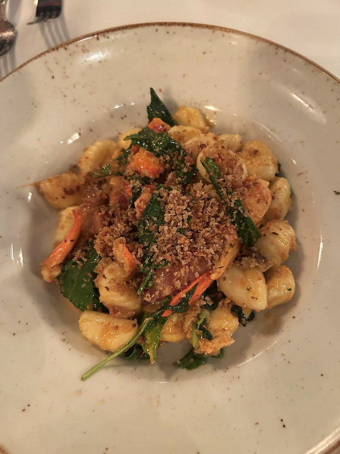 Gnocchi that doesn't just sit on the plate &ndash; it lounges luxuriously, showing off its lobster companions like fine jewelry.