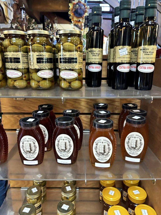 The gift shop shelves groan with gourmet temptations&mdash;local honey, olives, and specialty oils that somehow convince you that yes, you do need artisanal olive oil for the road.