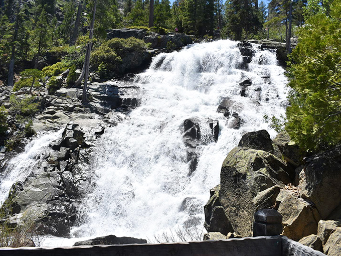 Lower Eagle Falls cascades with magnificent power, Nature's way of saying, "Think your indoor waterfall feature is impressive? Hold my beer."