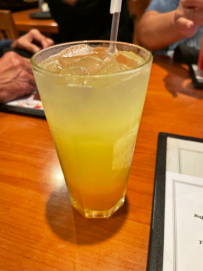 A tall glass of sunshine masquerading as mango lemonade &ndash; the kind of drink that makes you forgive Georgia's summer humidity.
