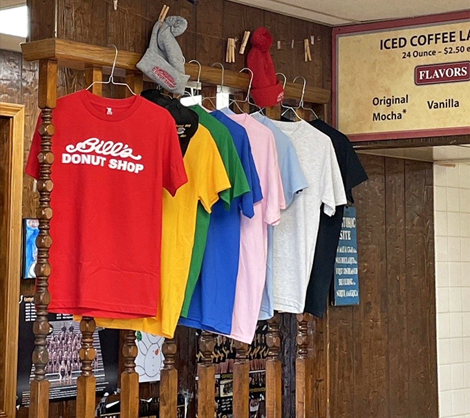 Donut pride on full display. When your local bakery merits souvenir t-shirts, you know it's something special.