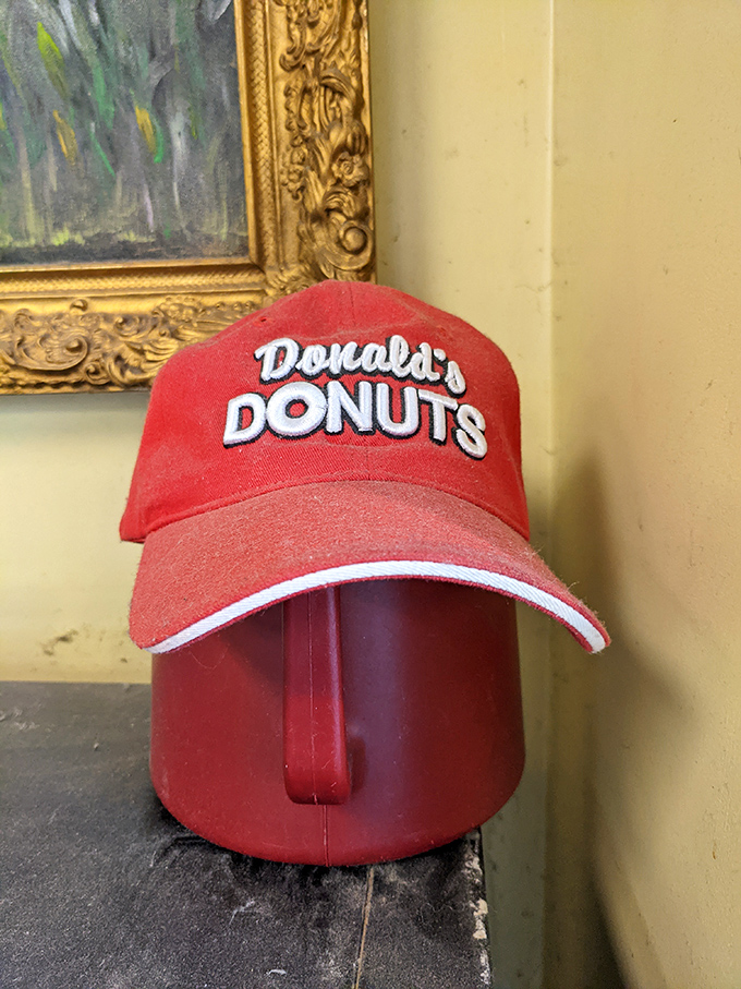 The red Donald's Donuts cap&mdash;the unofficial uniform of Zanesville's most devoted fried dough enthusiasts since Kennedy was president.