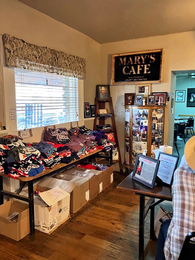 Souvenirs that let you take home bragging rights. "Yes, I've been to Mary's" is a statement that earns respect in Texas circles.