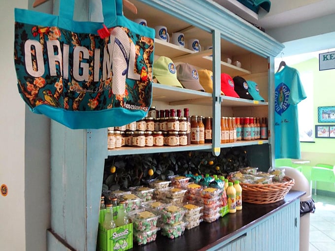 Beyond pies, the shop offers a colorful array of key lime-themed souvenirs &ndash; because the memory of great pie deserves a t-shirt.
