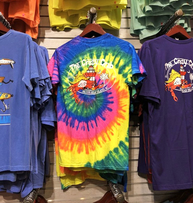 Tie-dye souvenirs that scream "I came, I saw, I conquered the seafood platter"&mdash;vacation bragging rights in t-shirt form.