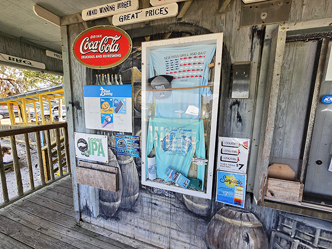 Where Coca-Cola signs and weathered wood speak of decades serving hungry boaters. Some places don't need to be trendy to be essential.