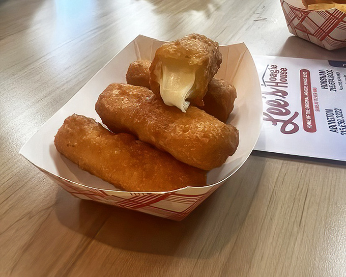 Molten mozzarella sticks&mdash;where the cheese pull is as important as the taste. That first bite, when the golden crust gives way to stretchy cheese, is pure bliss.