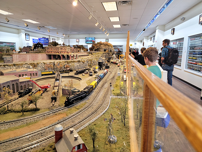 The miniature train world captivates visitors of all ages, proving that model railroading isn't just a hobby&mdash;it's an art form requiring monk-like patience.