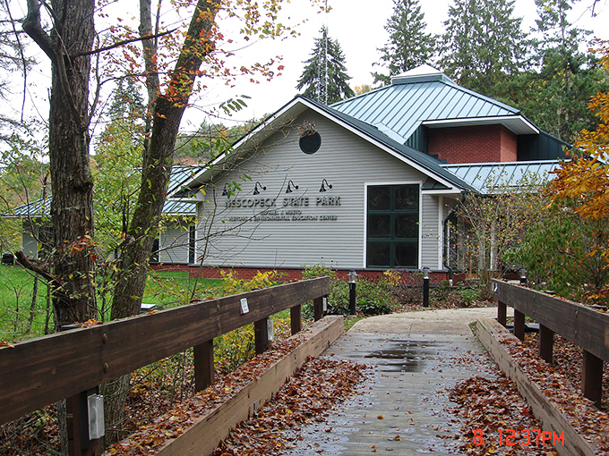 The environmental education center welcomes curious minds year-round. Like a library where the books are trees and the stories are written in footprints.
