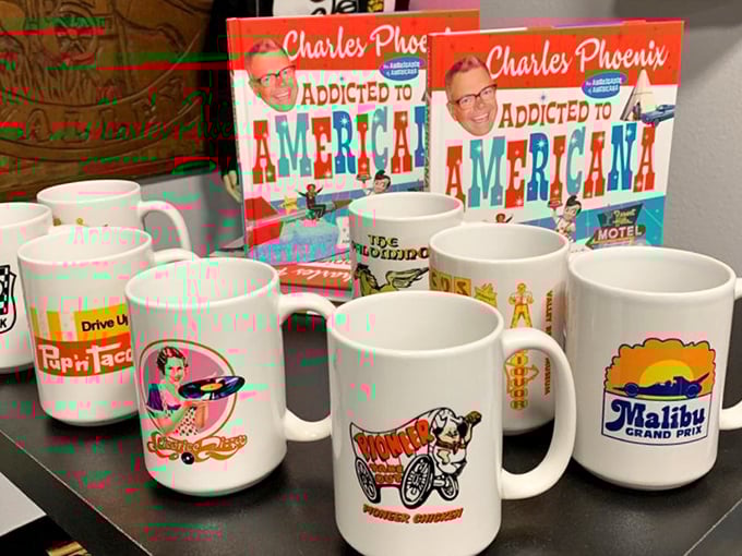 These mugs tell stories of roadside attractions and local landmarks that shaped California childhoods. Coffee tastes better served with a side of nostalgia.
