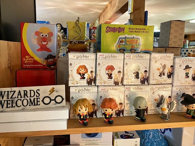 Novelty items scattered throughout prove that life's too short not to smile at wonderfully ridiculous things.