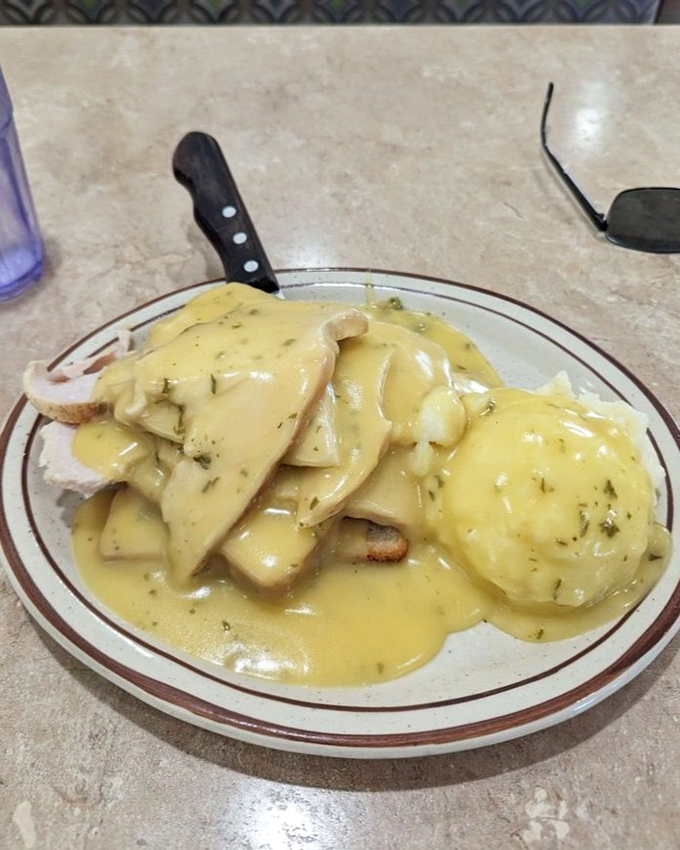 Eggs Benedict's sophisticated cousin has arrived. The hollandaise sauce flows like liquid gold over perfectly poached eggs and savory potatoes.