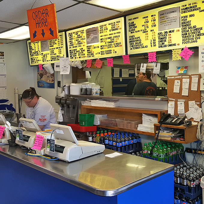 Where the magic happens&mdash;order counters with menu boards unchanged by passing food trends. Some traditions are perfect exactly as they are.