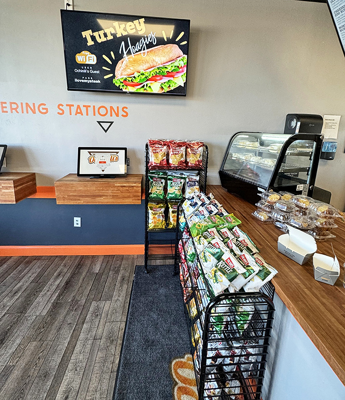 The ordering station showcases grab-and-go convenience alongside made-to-order excellence &ndash; modern efficiency meets traditional quality.