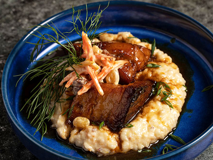 Comfort food gets dressed up for a night on the town. That creamy risotto base is the culinary equivalent of a perfect supporting actor.