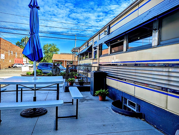 Even Pennsylvania sunshine knows to show up for Lawrence Park Dinor, where outdoor seating adds fresh air to the already perfect breakfast equation.