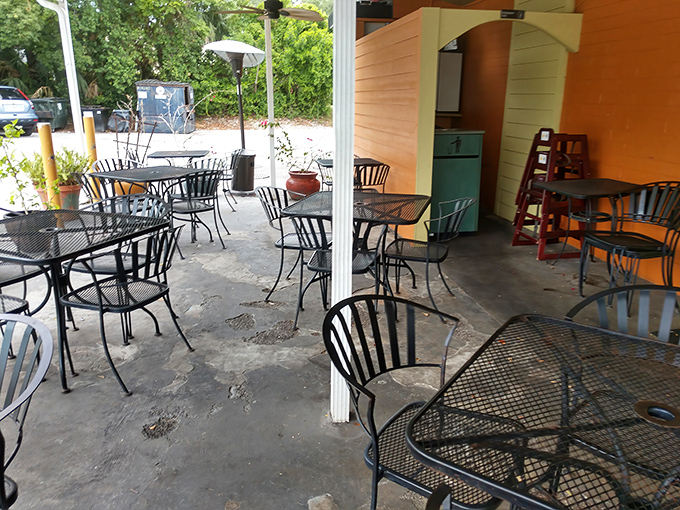 The outdoor patio&mdash;Florida's gift to breakfast lovers. Where palm trees provide ambiance and gentle breezes cool your coffee just enough between sips.