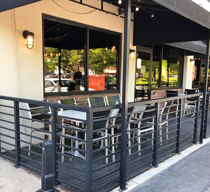 The outdoor patio &ndash; where summer evenings stretch into night and strangers at neighboring tables become friends over shared appetizers.