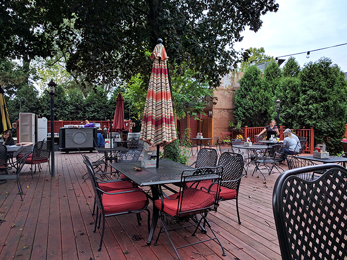 The outdoor patio offers al fresco dining where the only thing better than the fresh air is the aroma of barbecue.