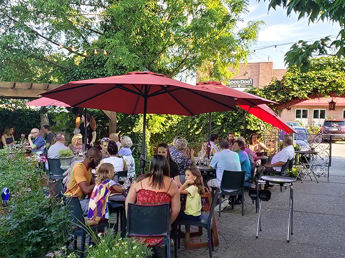 Al fresco dining at its finest. The outdoor patio feels like you've been transported to a small Italian village where time slows down.