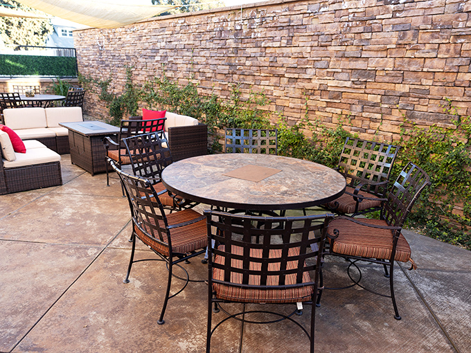 California dining at its finest&mdash;an outdoor patio where the Central Valley's perfect evenings become the ideal backdrop for memorable meals.