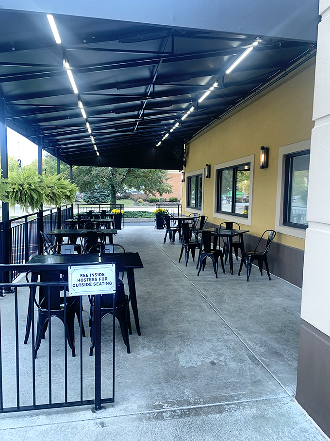 Outdoor seating that beckons with the promise of fresh air and people-watching—breakfast with a side of vitamin D and Lebanon's charming streetscape.