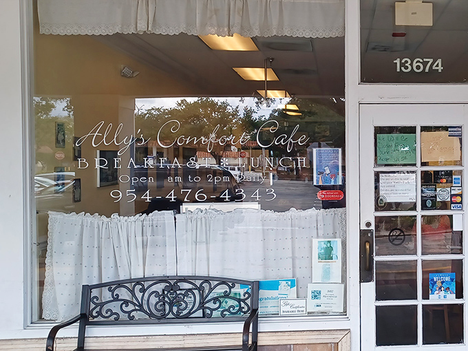 "Breakfast & Lunch" on the window&mdash;three simple words that promise so much more than they say.