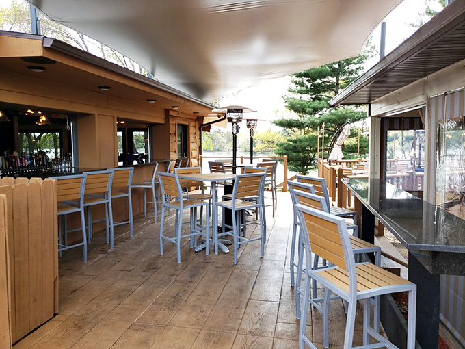 Outdoor dining that lets the lake breeze season your meal. These seats are worth their weight in cheese curds during Wisconsin summers.