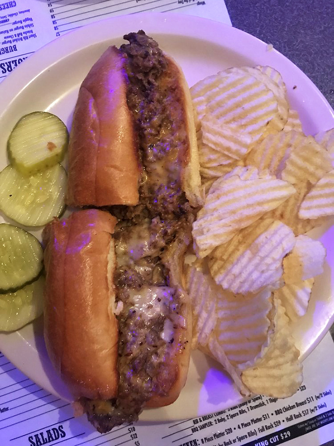 This cheesesteak isn't messing around—it's the no-nonsense sandwich that made Philadelphia famous, packed with beefy goodness and melty perfection.