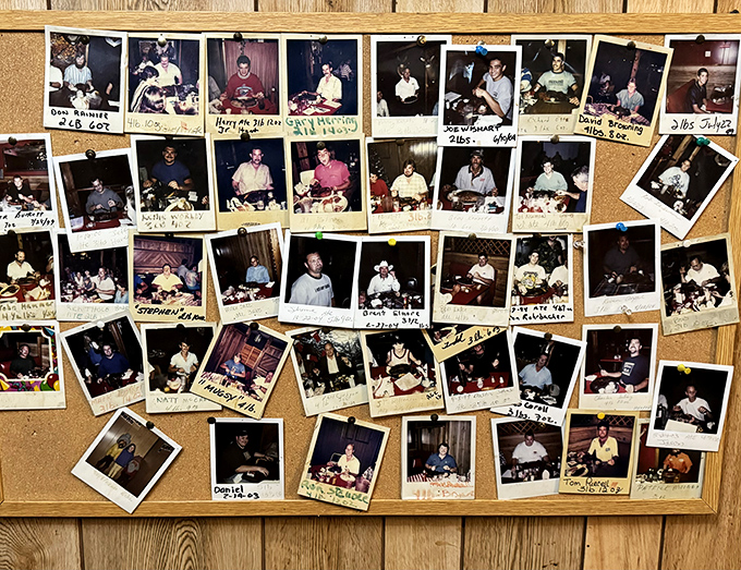 Each Polaroid tells a story of conquest&mdash;a wall of fame documenting brave souls who've tackled the 32-ounce Cowboy Porterhouse and lived to tell the tale.