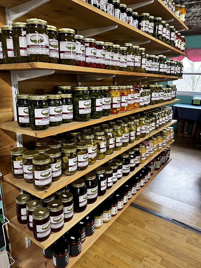 Shelves lined with homemade pickles and preserves&mdash;edible time capsules of summer flavors. Grandmothers everywhere would give these their seal of approval.