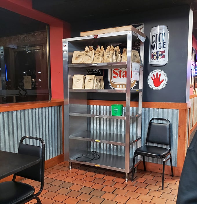 Takeout heaven for those smart enough to bring BEAST home. Those paper bags hold treasures more valuable than gold.