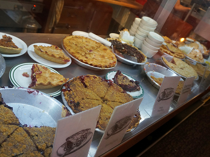 The pie case at Cooky's doesn't need fancy lighting or rotating displays&mdash;these homemade beauties sell themselves with just a glance from across the room.