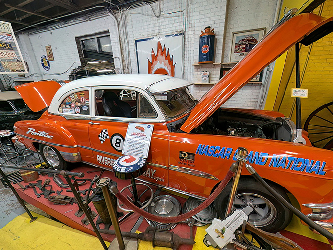 This NASCAR Pontiac tells stories of speed and American ingenuity. You can almost hear the engines roaring around the track.