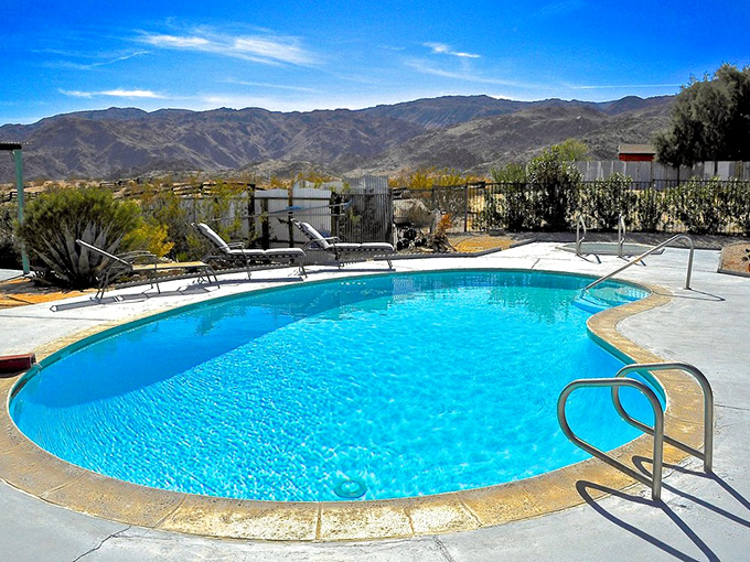 Nothing says "desert luxury" quite like a swimming pool with mountain views&mdash;where the contrast between cool blue water and sun-baked landscape feels almost decadent.