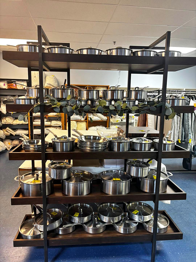 Cookware that could stock a professional kitchen &ndash; all waiting for someone to bring them home and make Sunday gravy.