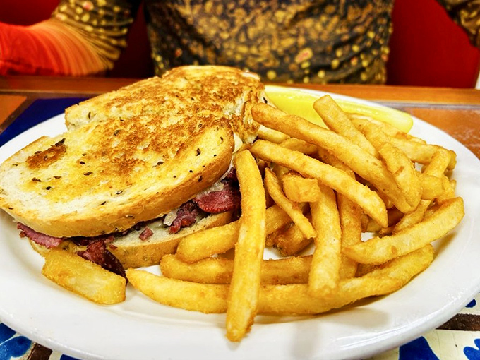 A sandwich so perfectly grilled it deserves its own hall of fame&mdash;this Reuben isn't messing around with your lunch expectations.