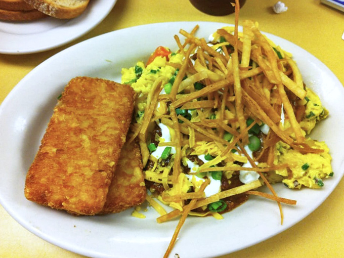 This scramble doesn't just sit there&mdash;it performs, with crispy potatoes playing backup to eggs that clearly graduated from culinary school.